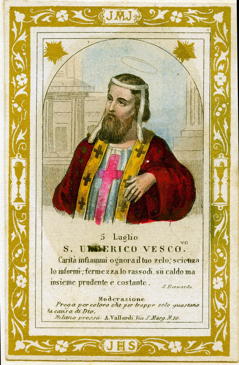 Saint Ulrich (engraving) by Anonymous Anonymous