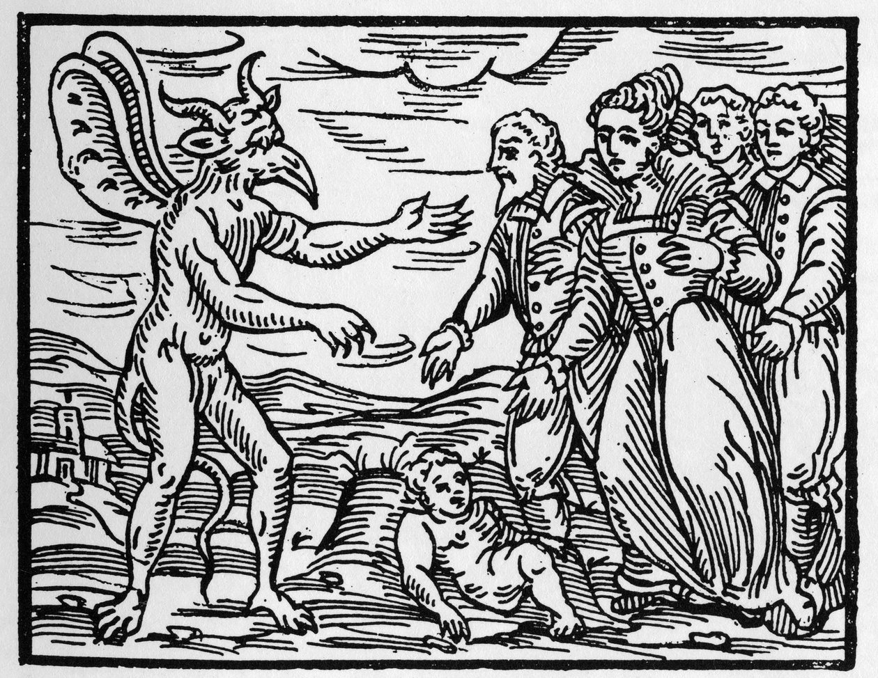 The Sorcerers Presenting a Child to the Devil ('Compendium Maleficarum ...