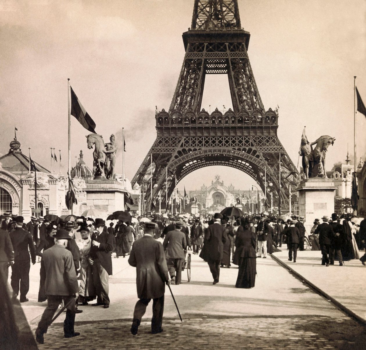Universal Exposition of 1900 in Paris: View taken at Champs de Mars ...