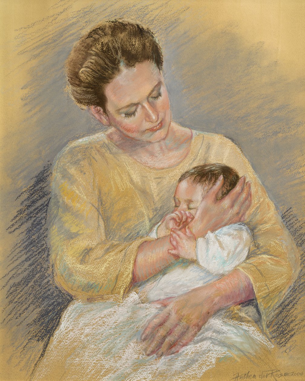 Vanessa Macdonald-Haig with grandson Toby, 2000