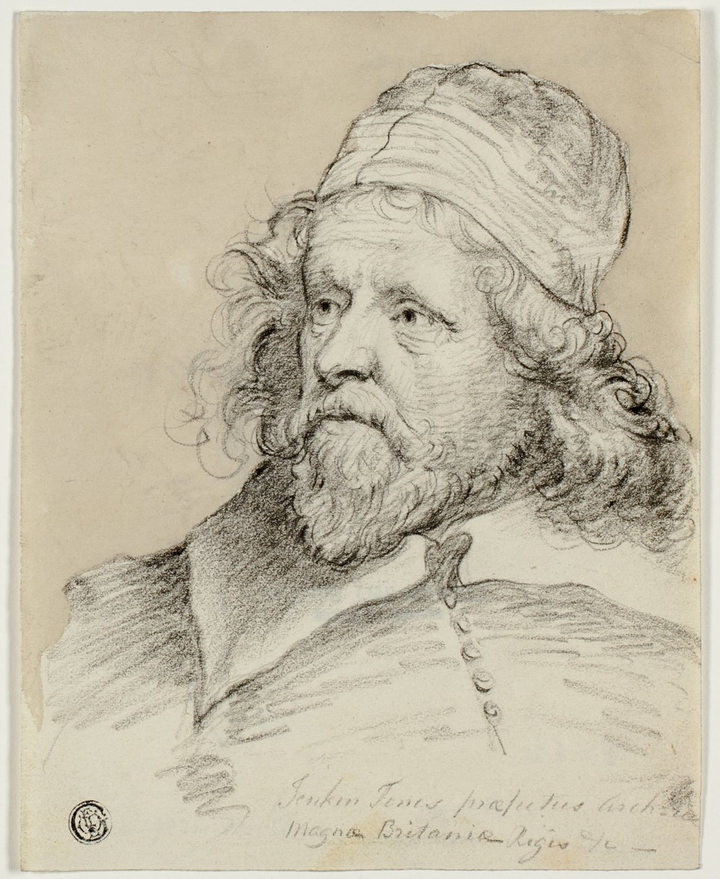 Inigo Jones (recto); Sketch of Female Head (verso)