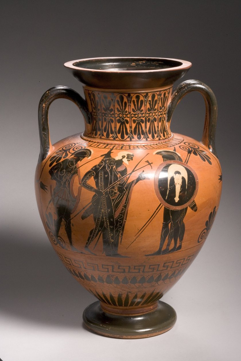 Attic black-figure amphora depicting scenes from the Trojan War