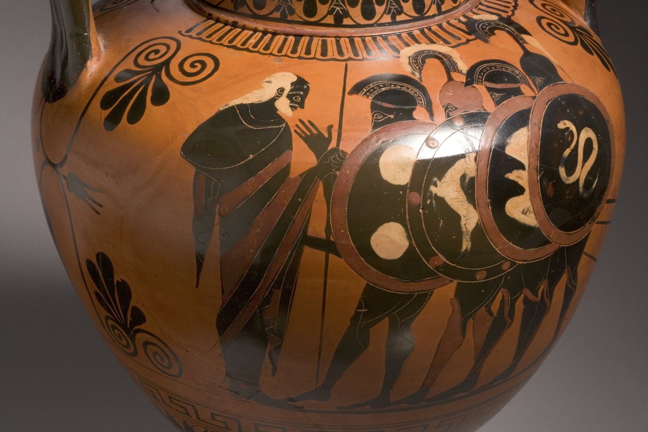 Attic Black-Figure Amphora Depicting Scenes from the Trojan War (detail)