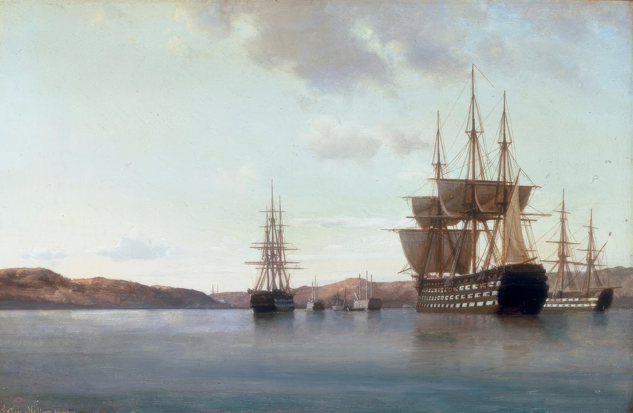 Warship Napoleon 1863 by Anton Melbye: Buy fine art prints