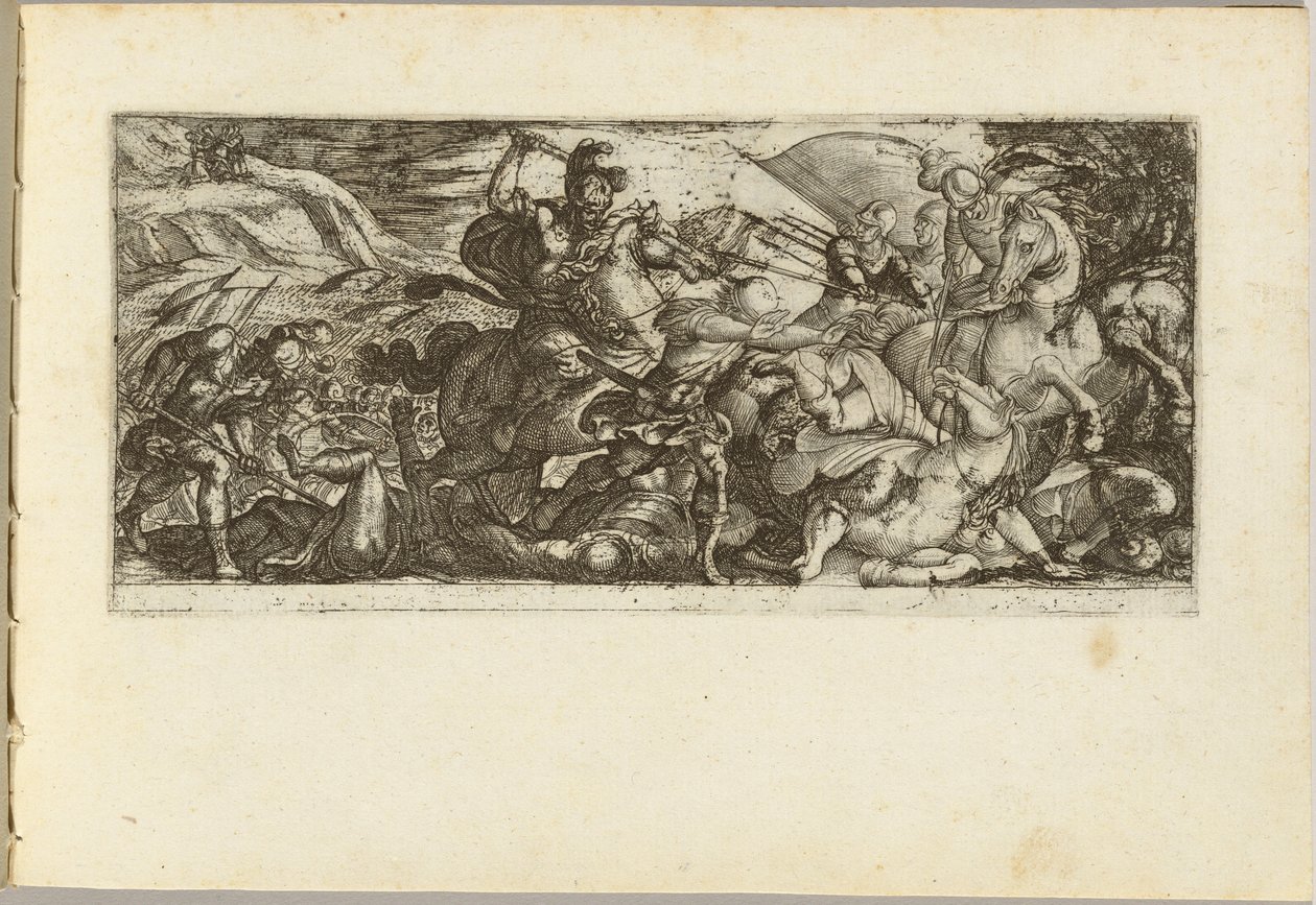 Cavalry Attack with Soldiers Fleeing by Antonio Tempesta