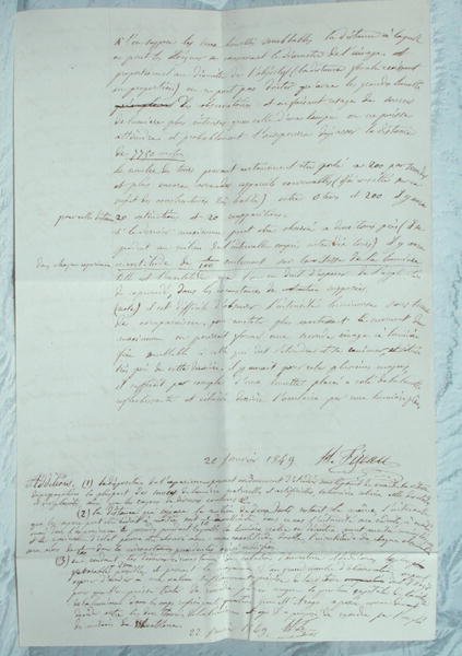 Letter Describing Fizeau's Experiments to Determine the Velocity of Light
