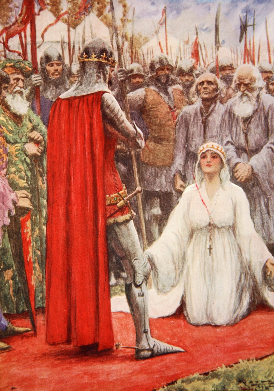 King Edward Looked Down into Queen Philippa's Pleading Eyes