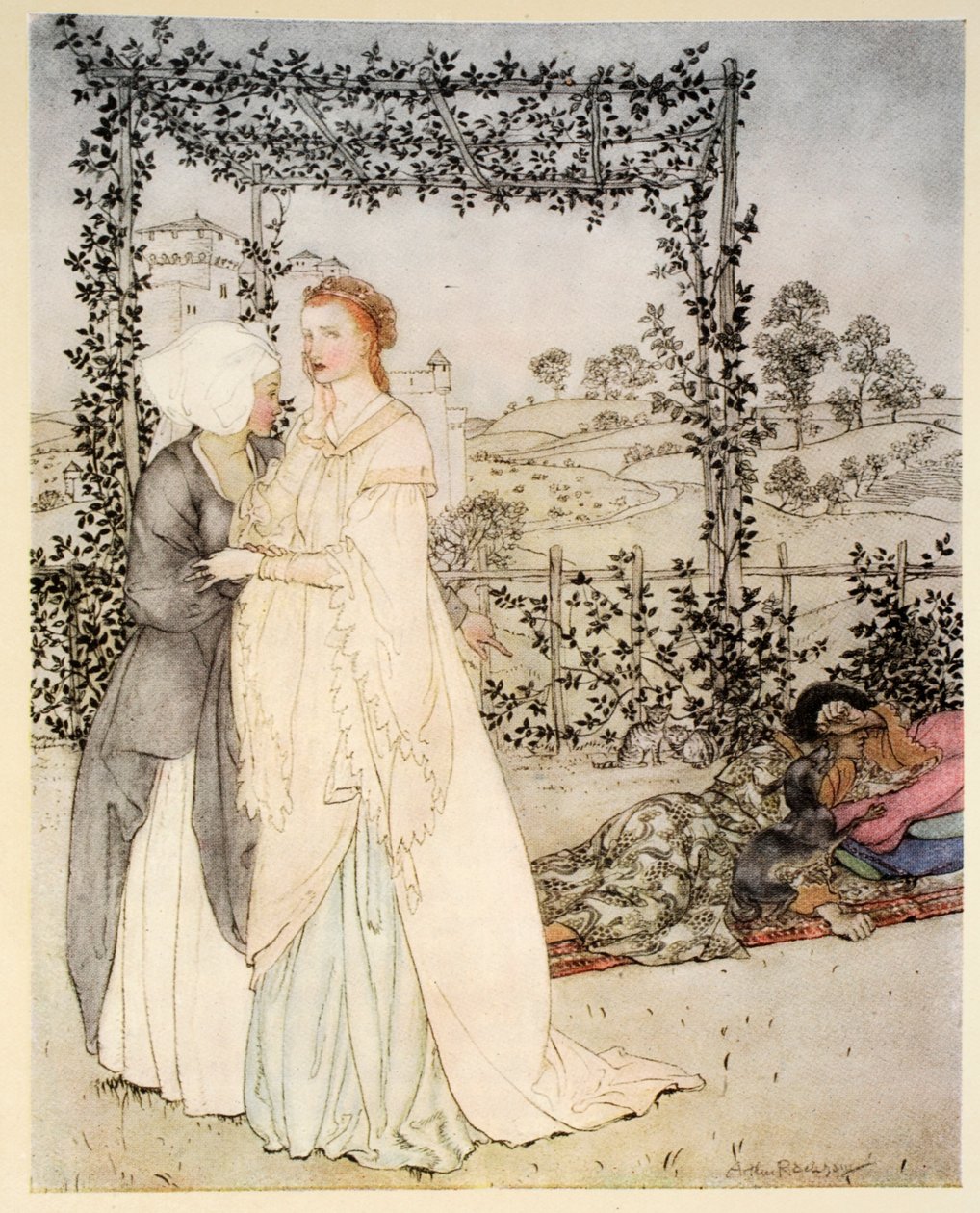 How Tristram was known by the little brachet in the garden of King Mark ...