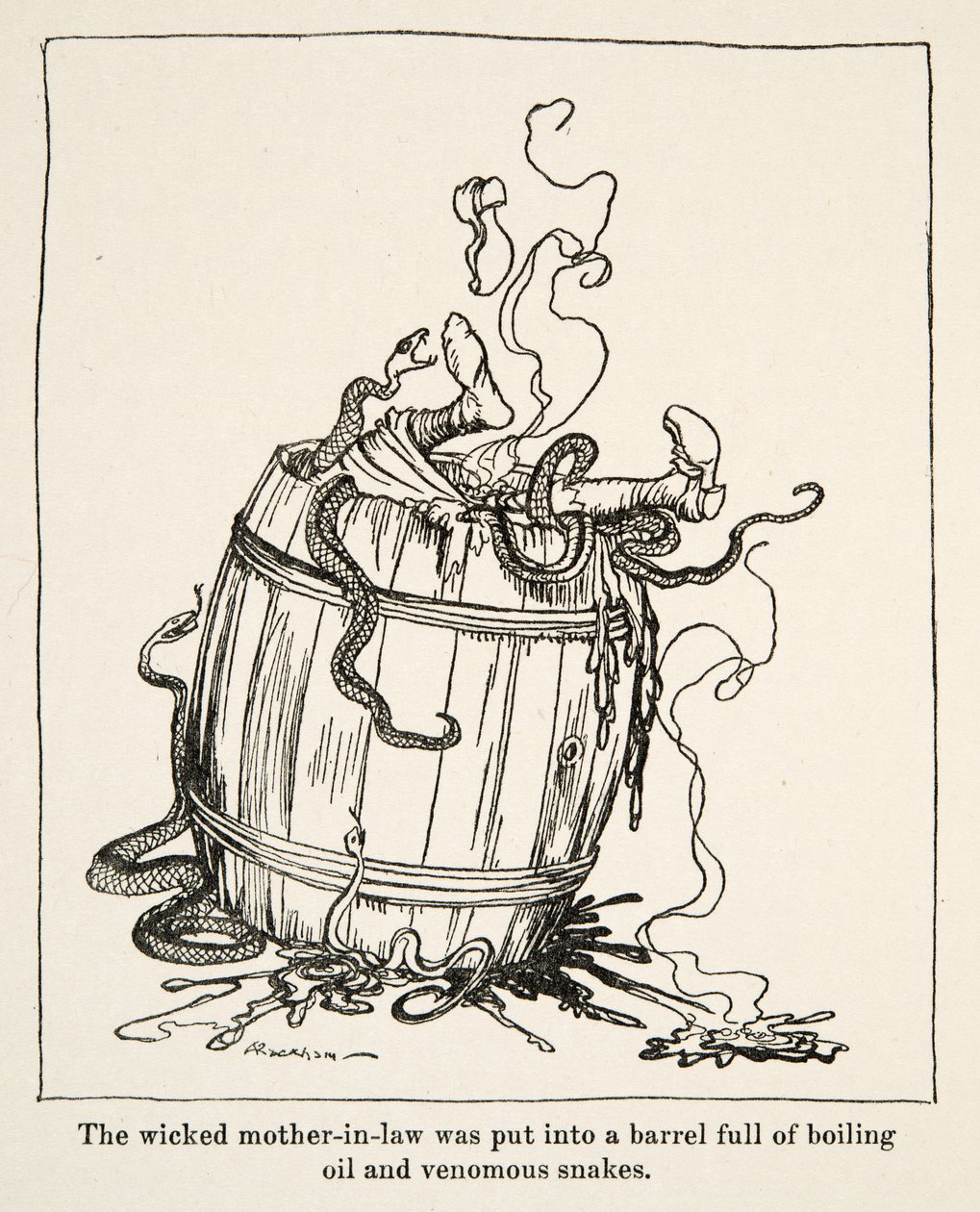 The Wicked Mother-in-Law was Put into a Barrel Full of Boiling Oil and ...