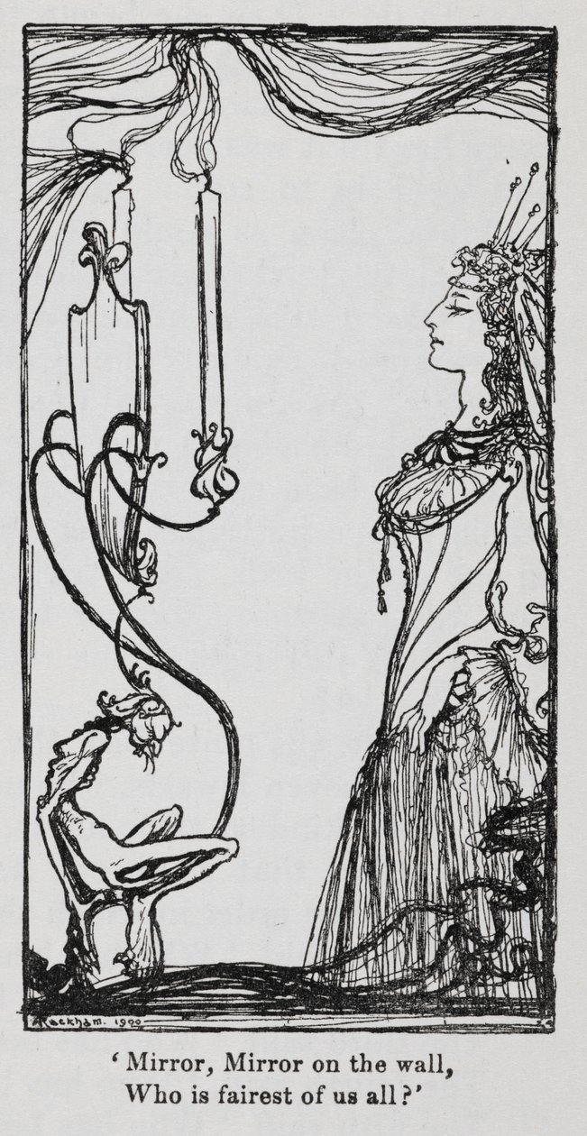 The Wicked Queen Looking at Herself in the Mirror from Snowdrop