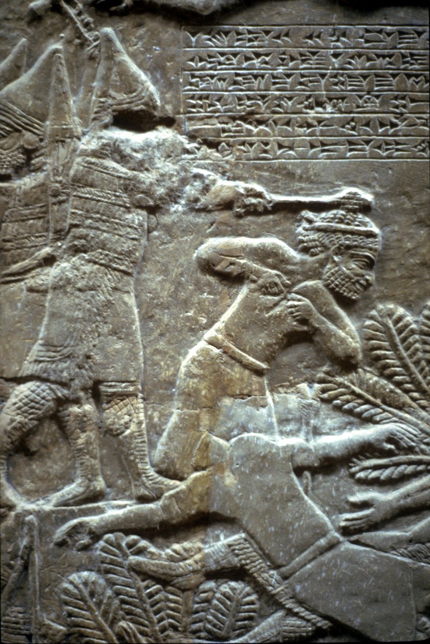 Ashurbanipal at the Battle of Til-Tuba by Assyrian