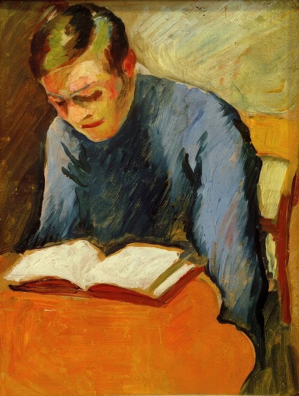 Portrait of Helmuth Macke by August Macke: Fine art print