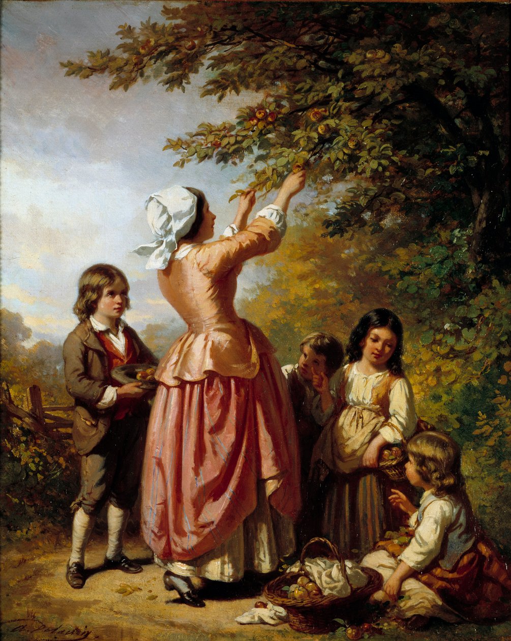 Picking. Painting by Auguste Delacroix (1809-1868)