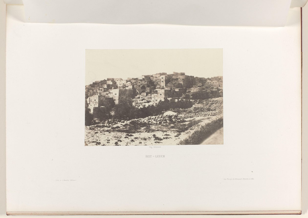 View of Bethlehem (Beit-Lehem) by Auguste Salzmann