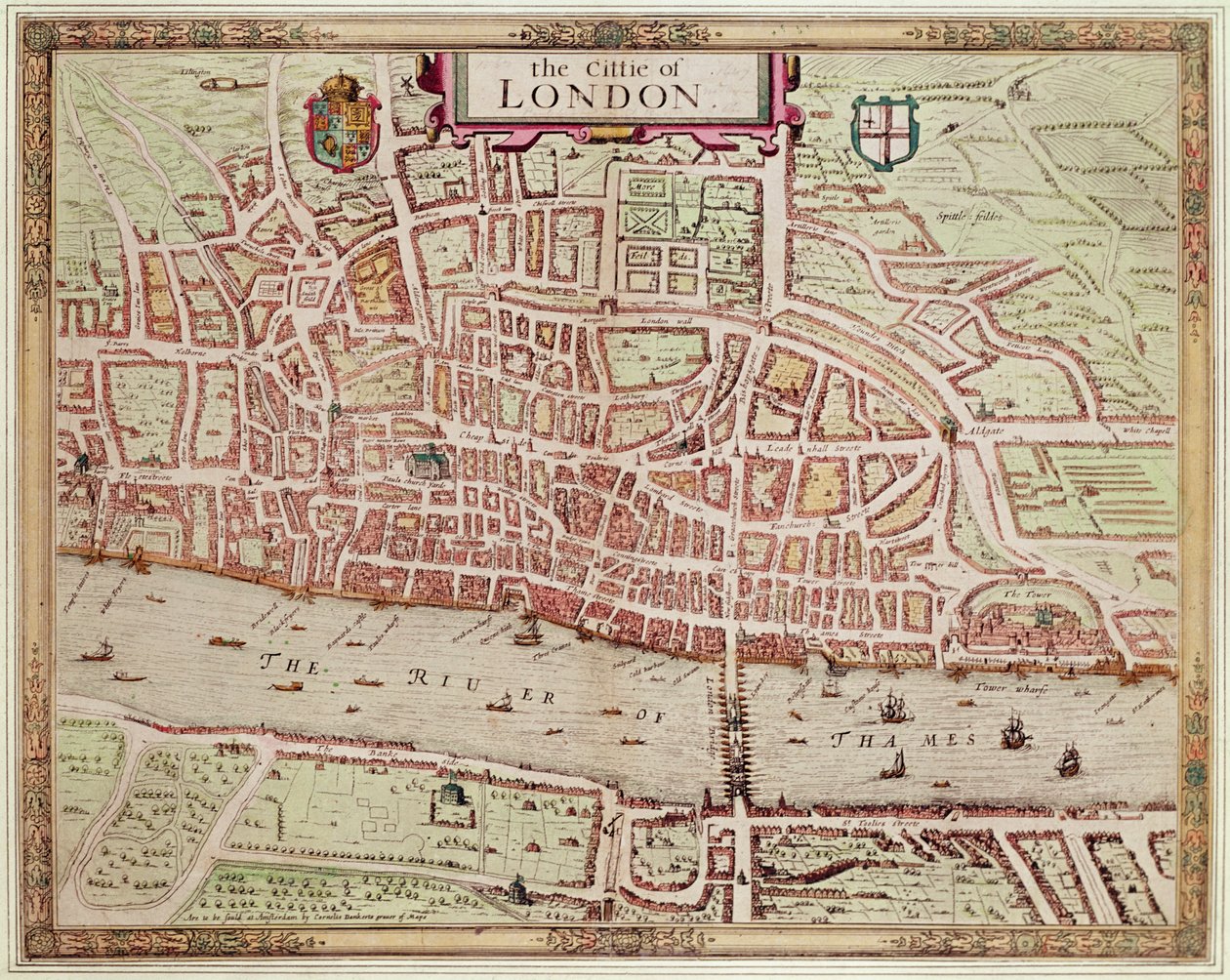 Map of the City of London, 1633 by Augustus Ryther