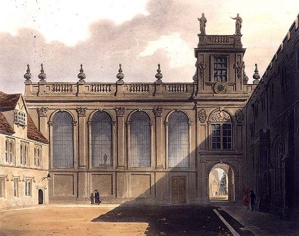 Exterior of Trinity College Chapel, illustration from the 'History of ...