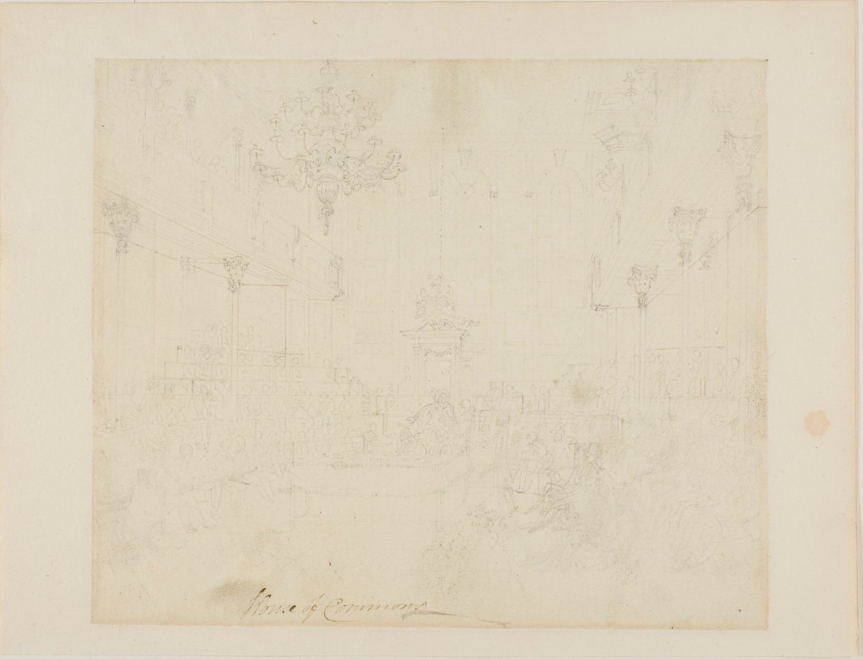 Study for House of Commons, from Microcosm of London