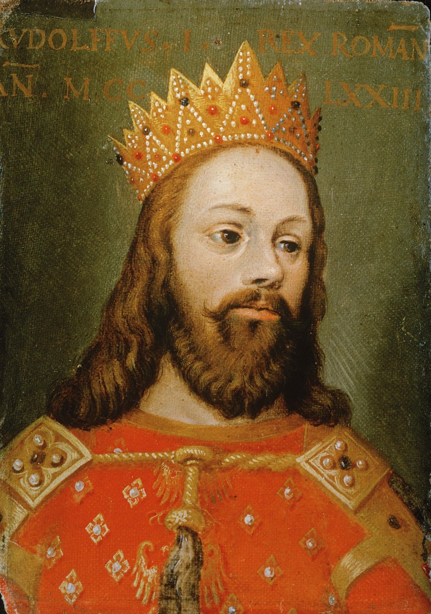 Rudolf I uncrowned Holy Roman Emperor, founder of the Hapsburg dynasty