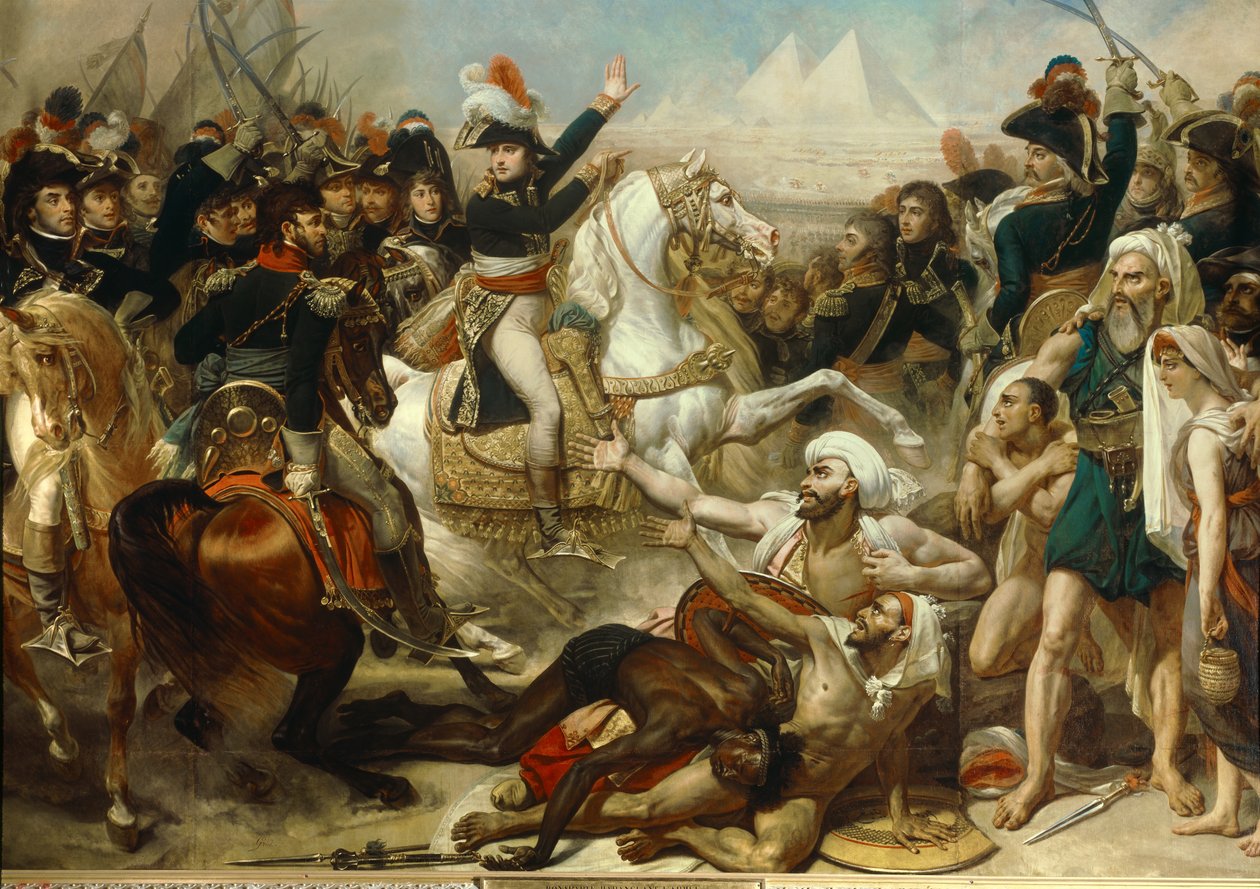 Campaign of Egypt: Napoleon Bonaparte Haranguing the Army Before the ...