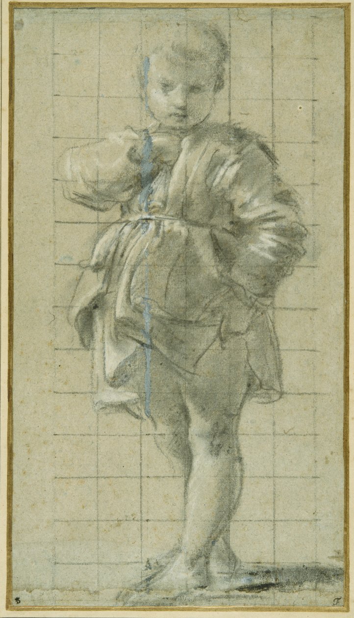 A Young Boy Standing by Bartolomeo Schedoni