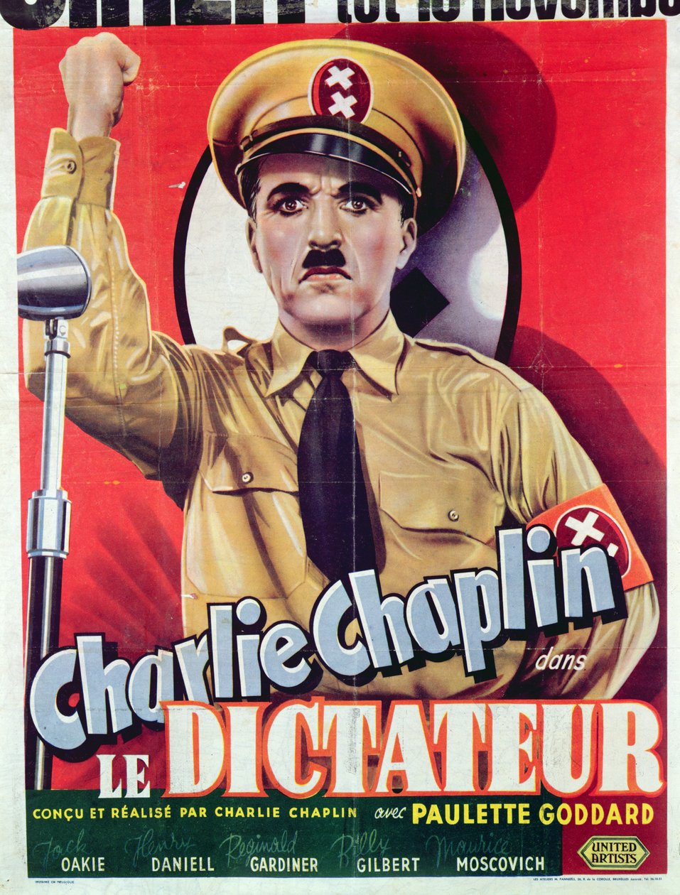 Poster Advertising Charlie Chaplin's 'The Great Dictator'