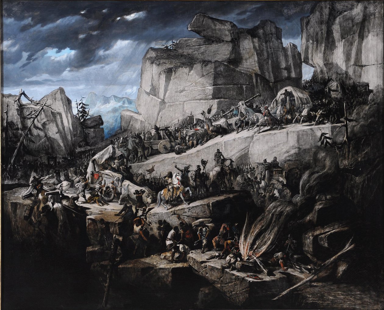 Hannibal Crosses the Alps by Benedict Masson: Fine art print