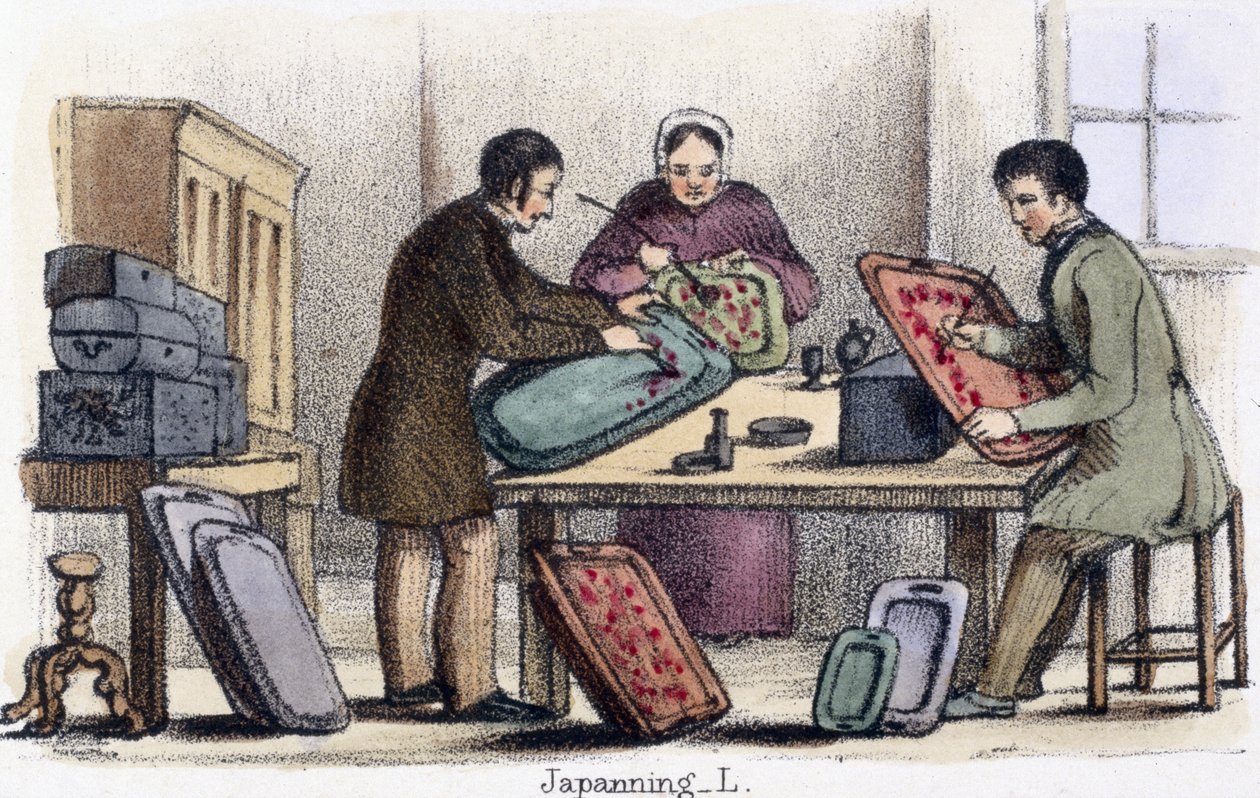 Japanning, from 'The Cochineal and Lac Insects in Graphic Illustrations ...