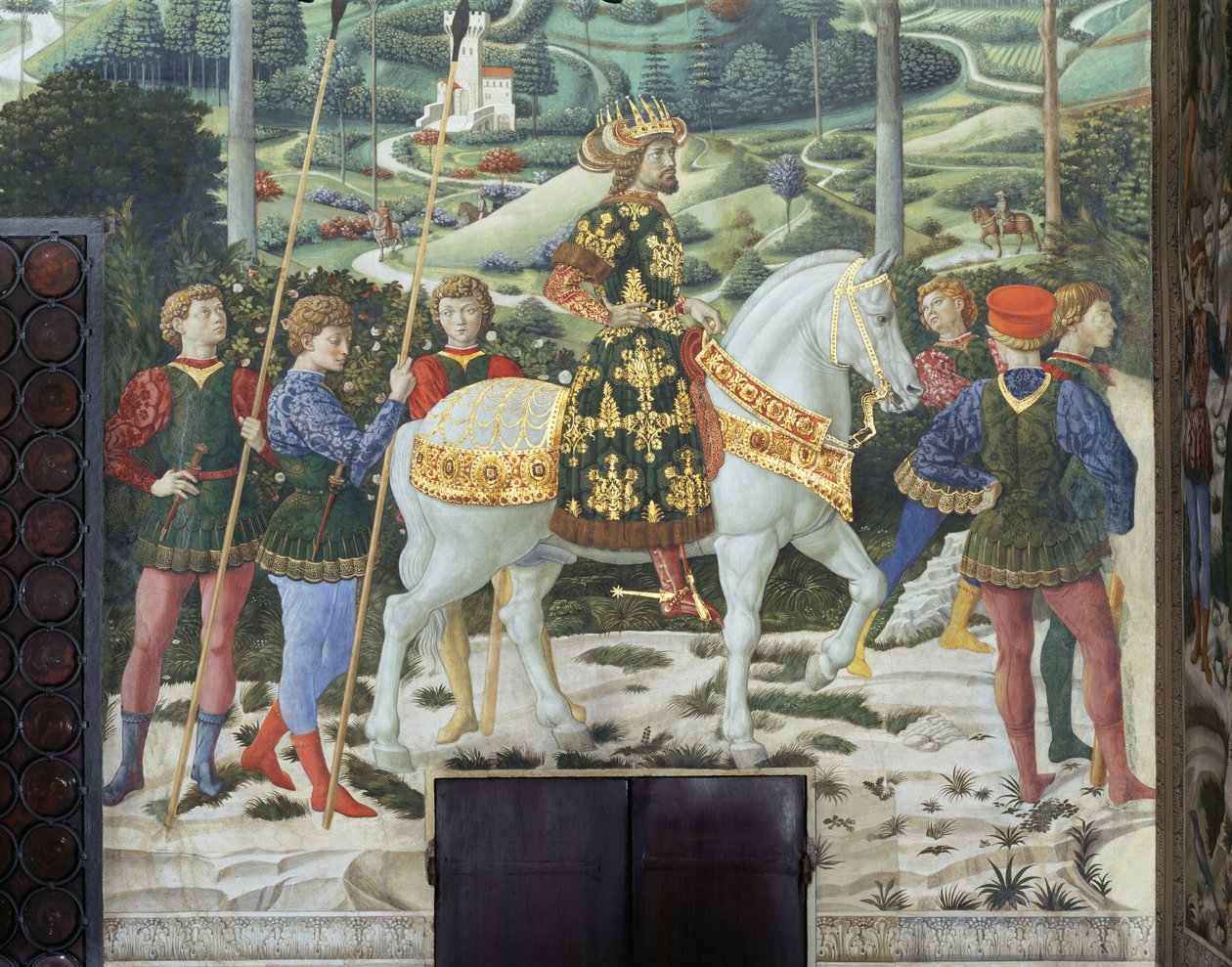 John VII Palaeologus as Balthasar, Detail from the Journey of the Magi ...