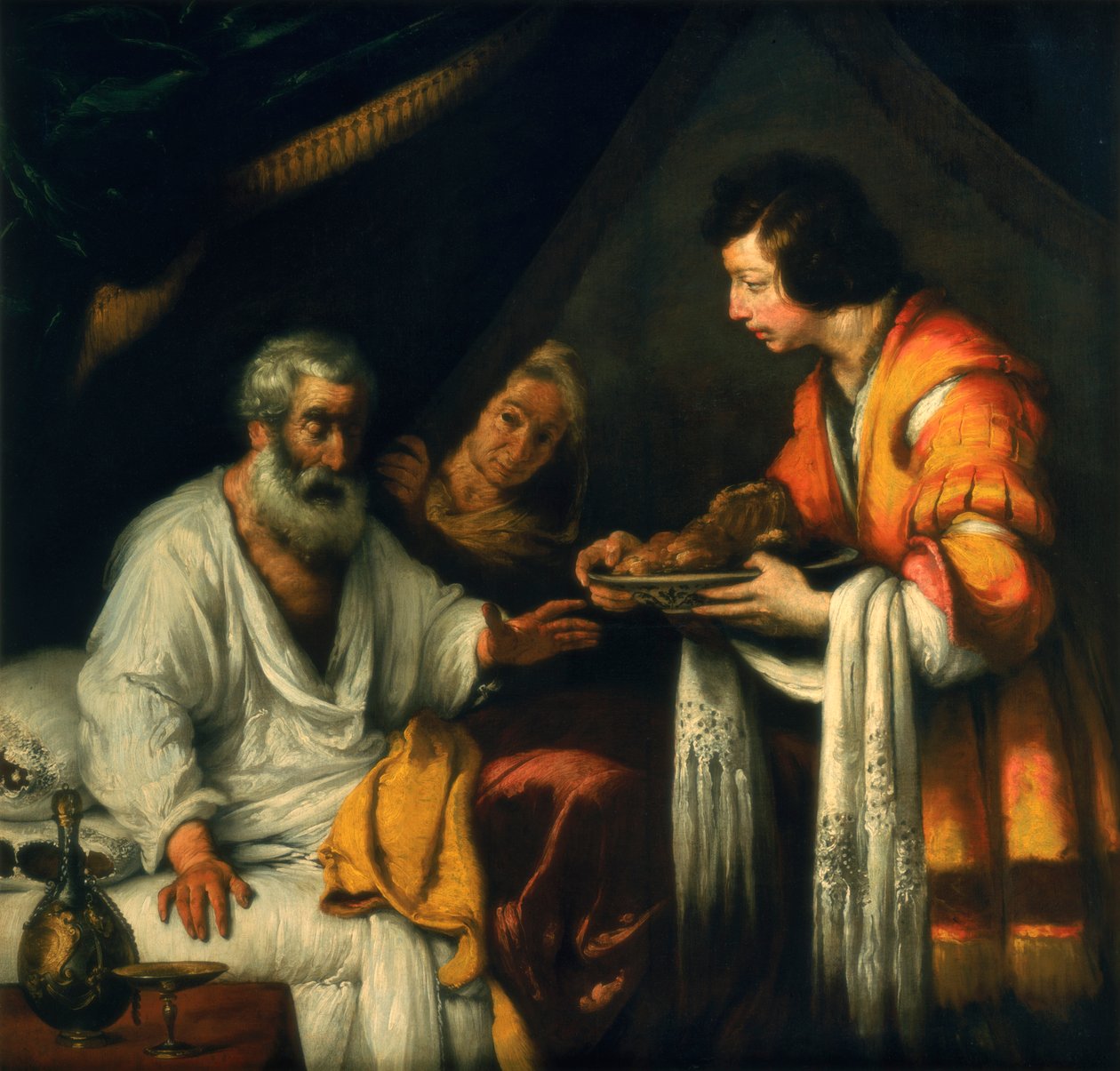Isaac Blesses Jacob by Bernardo Strozzi: Fine art print