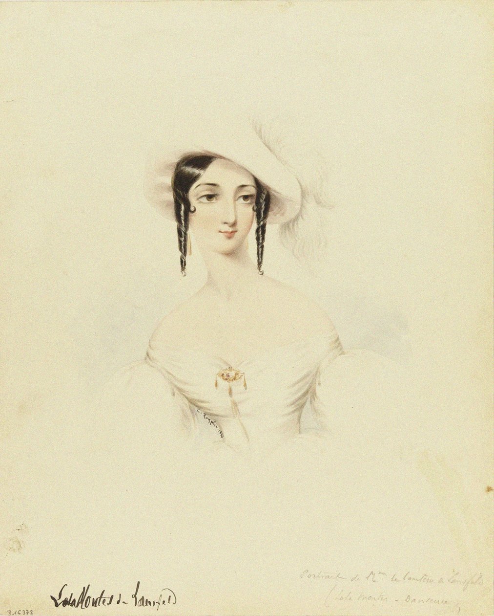 Portrait of the Dancer Lola Montez by Camille Roqueplan