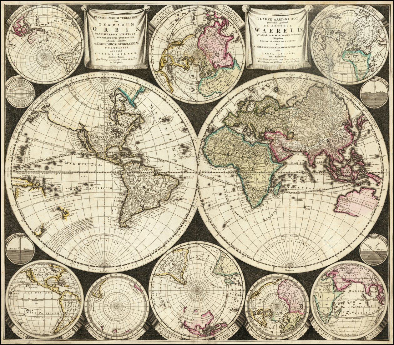 1696 Map of the World by Carel Allard: Buy fine art print