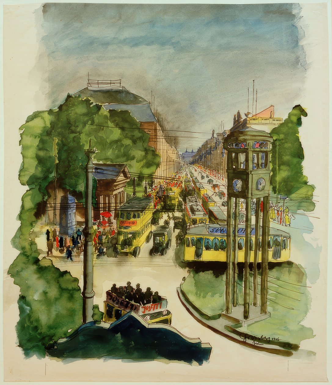 Potsdamer Platz by Carl Grossberg: Buy fine art print