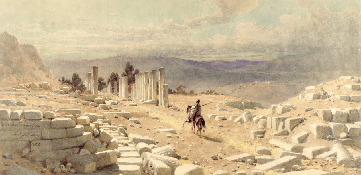 The Entrance of Ancient Samaria by Carl Haag: Fine art print