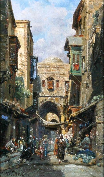 The Street of David in Jerusalem, c.1890 by Carl Wuttke