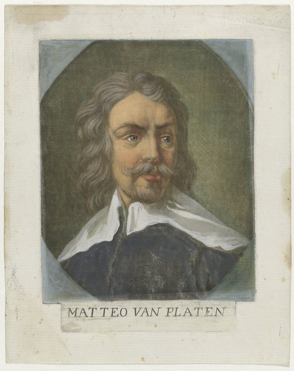 Portrait of Artist Matteo van Platen by Carlo Lasinio