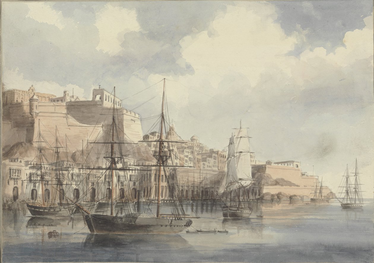 View at Malta by Charles Andrew Dyce: Buy fine art print