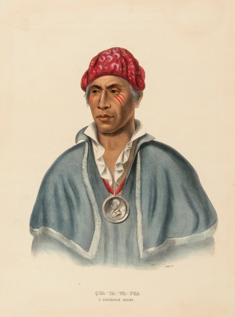 Qua-ta-wa-pla, A Shawanoe Chief, from History of the Indian Tribes of ...