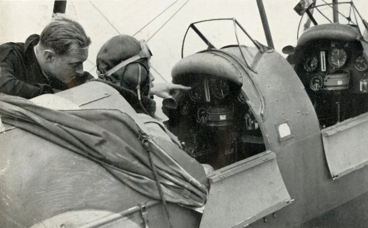 RAF Pilot Learning to Fly During the Second World War