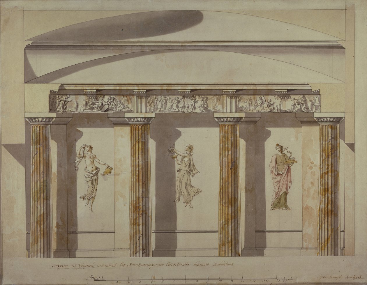 Design for the Large Cabinet in the Pavlovsk Palace