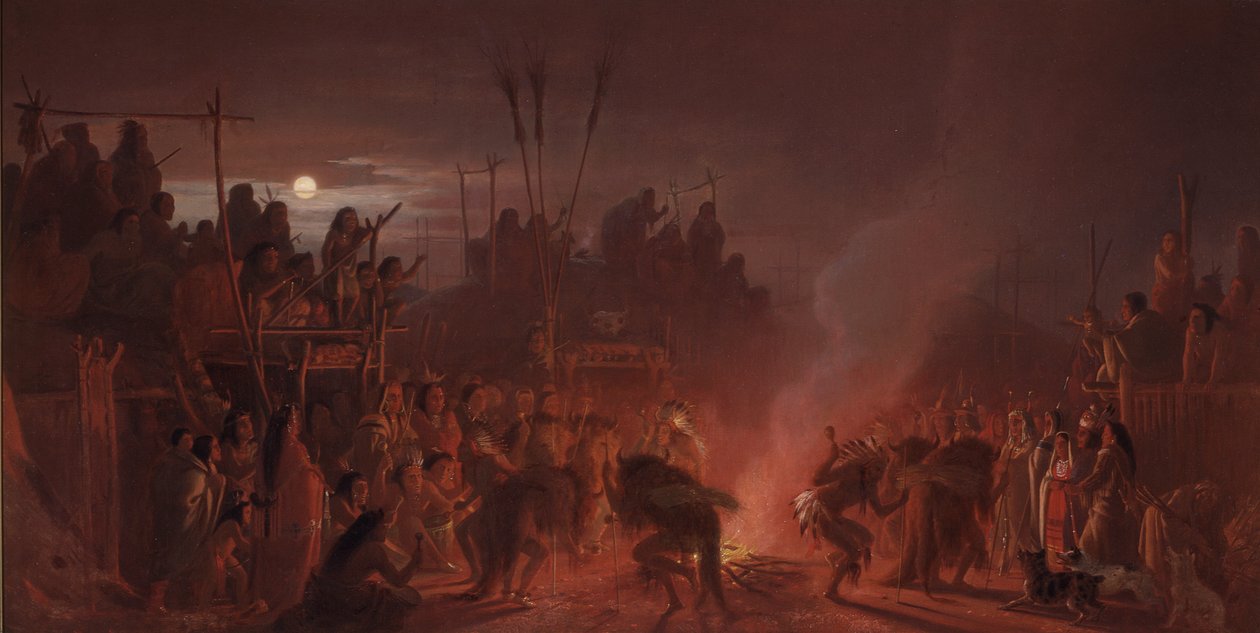 The Buffalo Dance by Charles Ferdinand Wimar: Fine art print