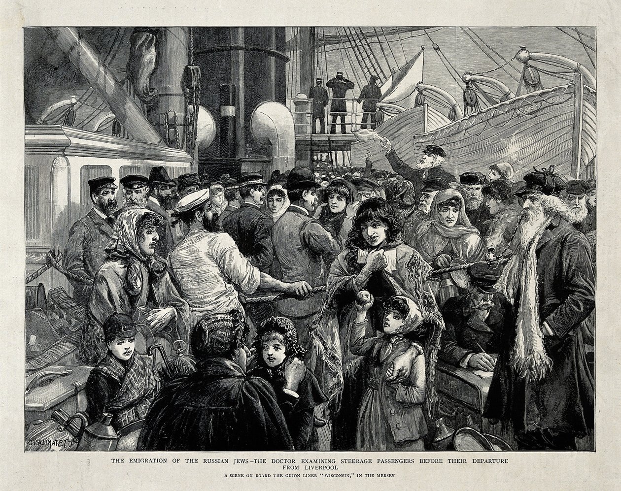 The Russian Jews Examined by a Doctor before the Emigration from Liverpool