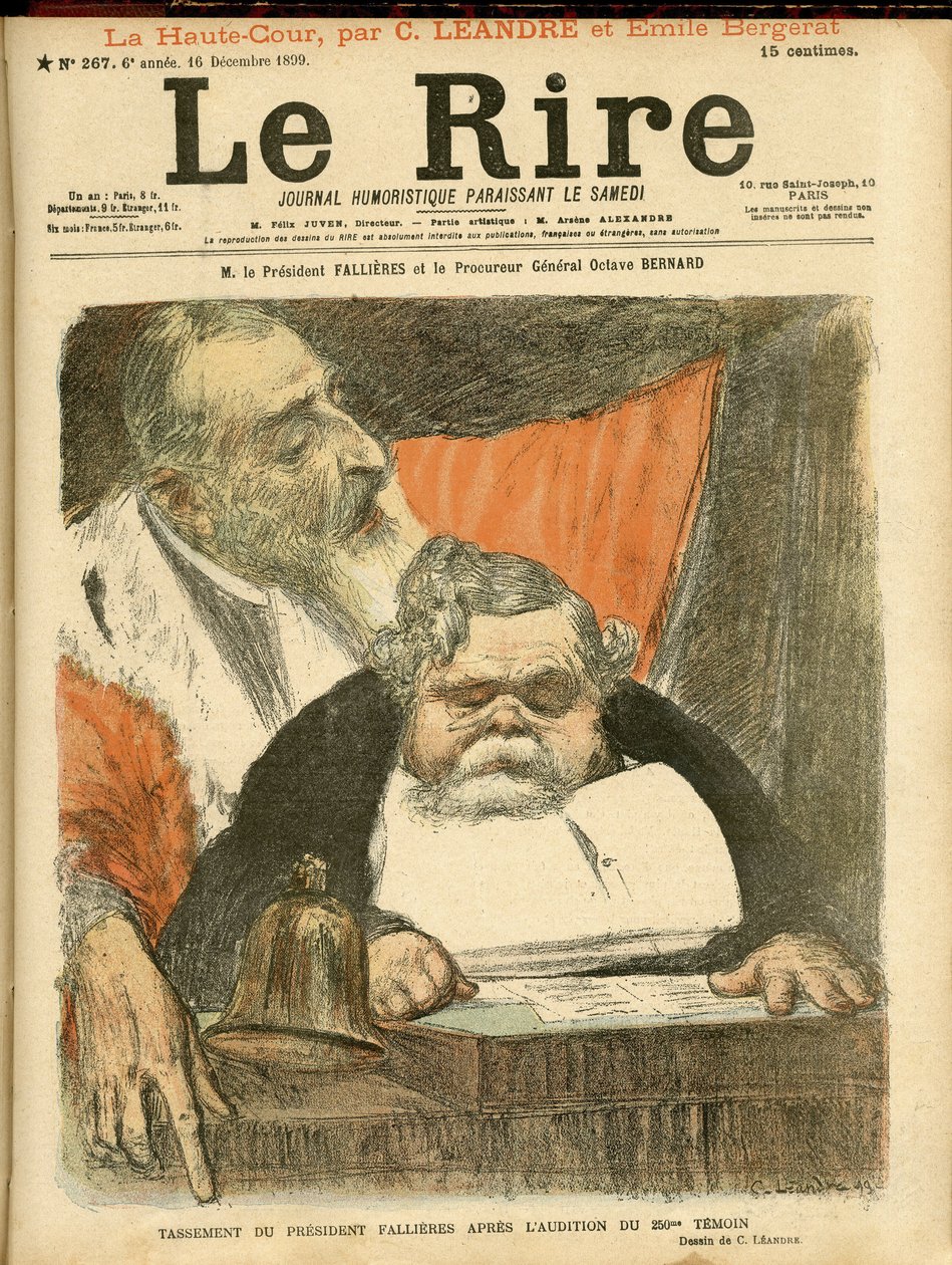 Illustration of Charles Leandre for the Cover of Le Rire