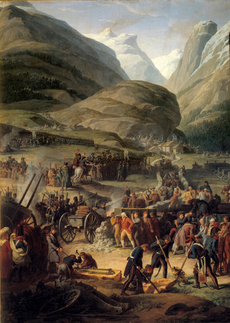 The French Army at Bourg Saint Pierre for the Traverse of the Grand ...