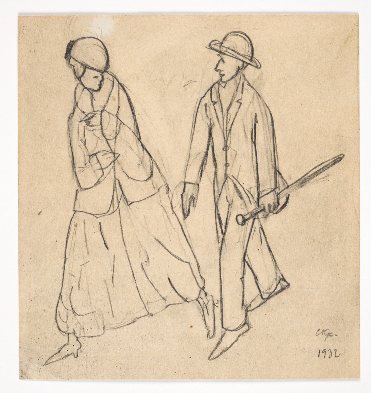 Two Figures by Christian Kongstad Petersen: Fine art print
