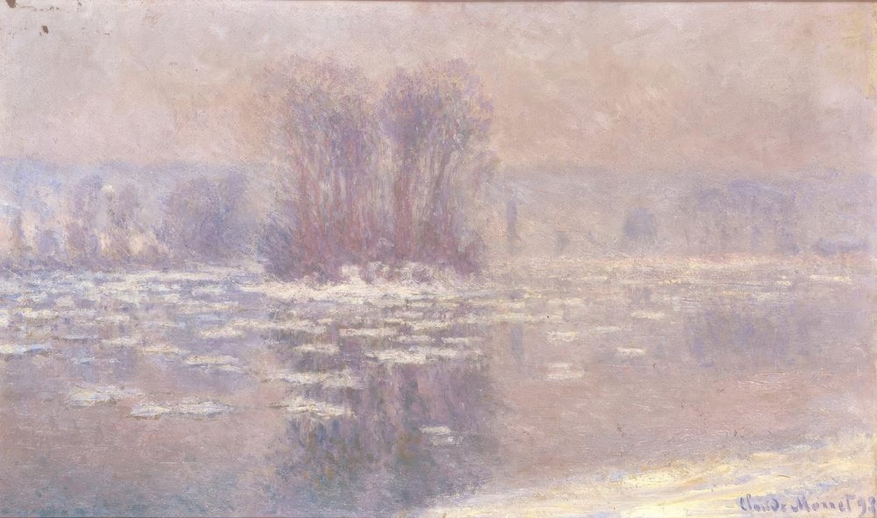 Ice at Bennecourt by Claude Monet: Premium art reproduction