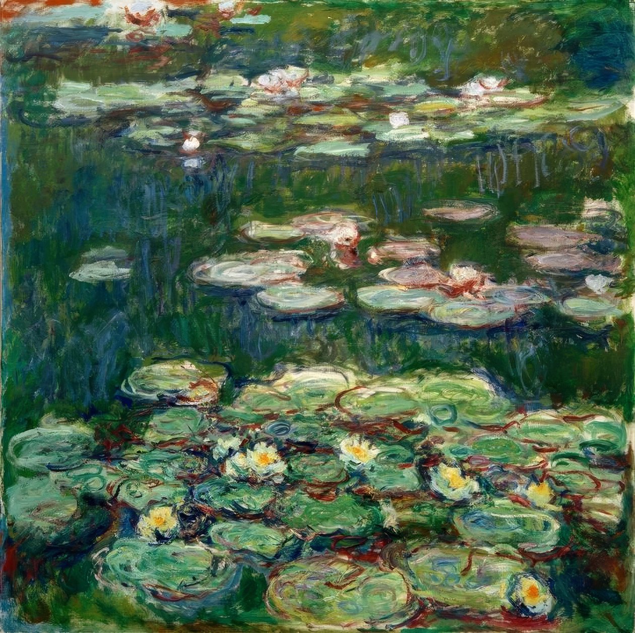 White and Yellow Water Lilies by Claude Monet