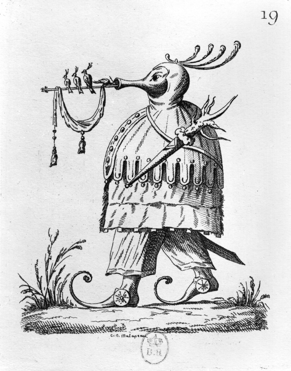 A Monster, from 'Les Songes Drolatiques de Pantagruel' by Francois Rabelais
