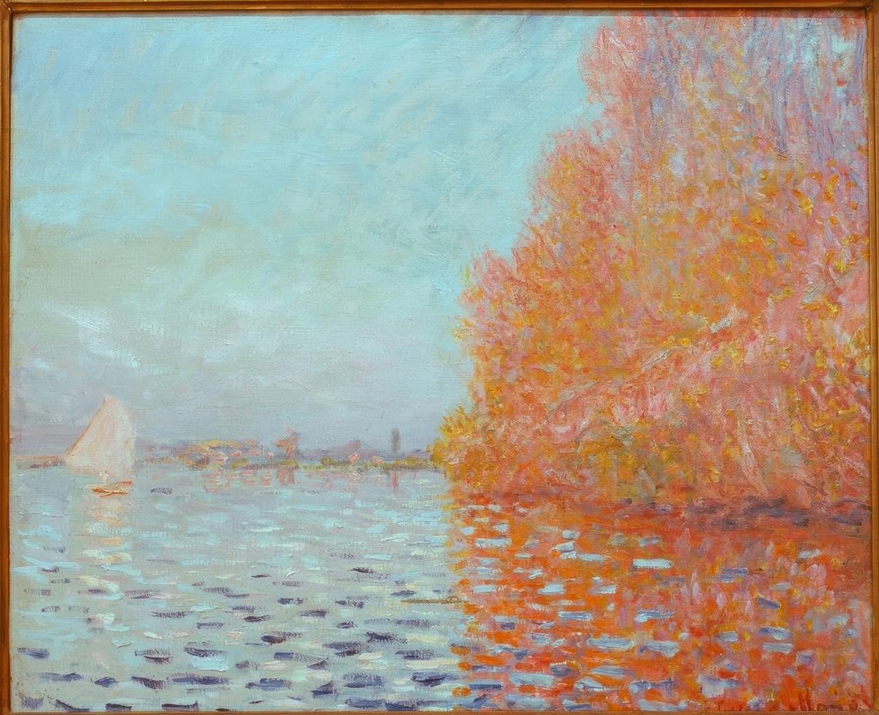 River Landscape, Autumn by Claude Monet: Fine art print