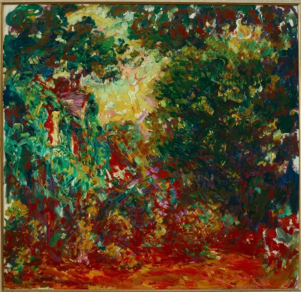 The Artist's House Seen from the Rose Garden by Claude Monet
