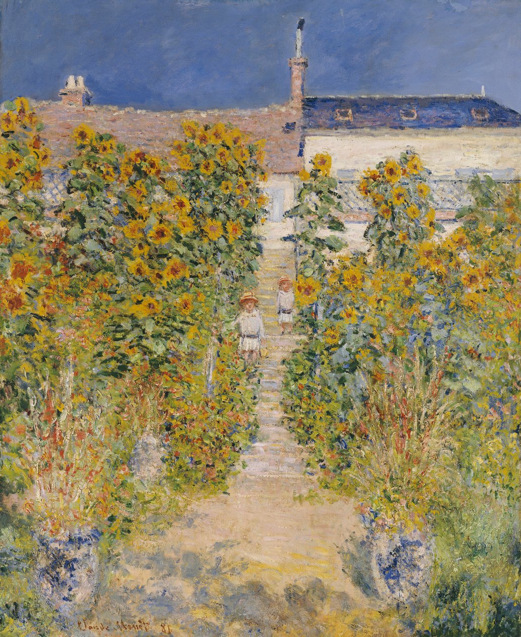 The Artist's Garden at Vetheuil by Claude Monet
